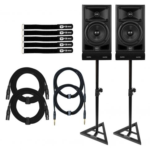 (2) RCF Ayra Five 5" Monitors with Monitor Stands | IDJNOW